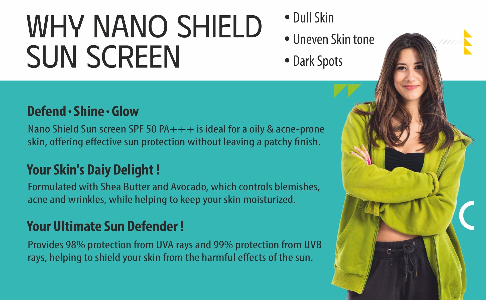 Nano Shield Niacinamide SPF 50 PA+++ Sunscreen Lotion – Olefia Limited